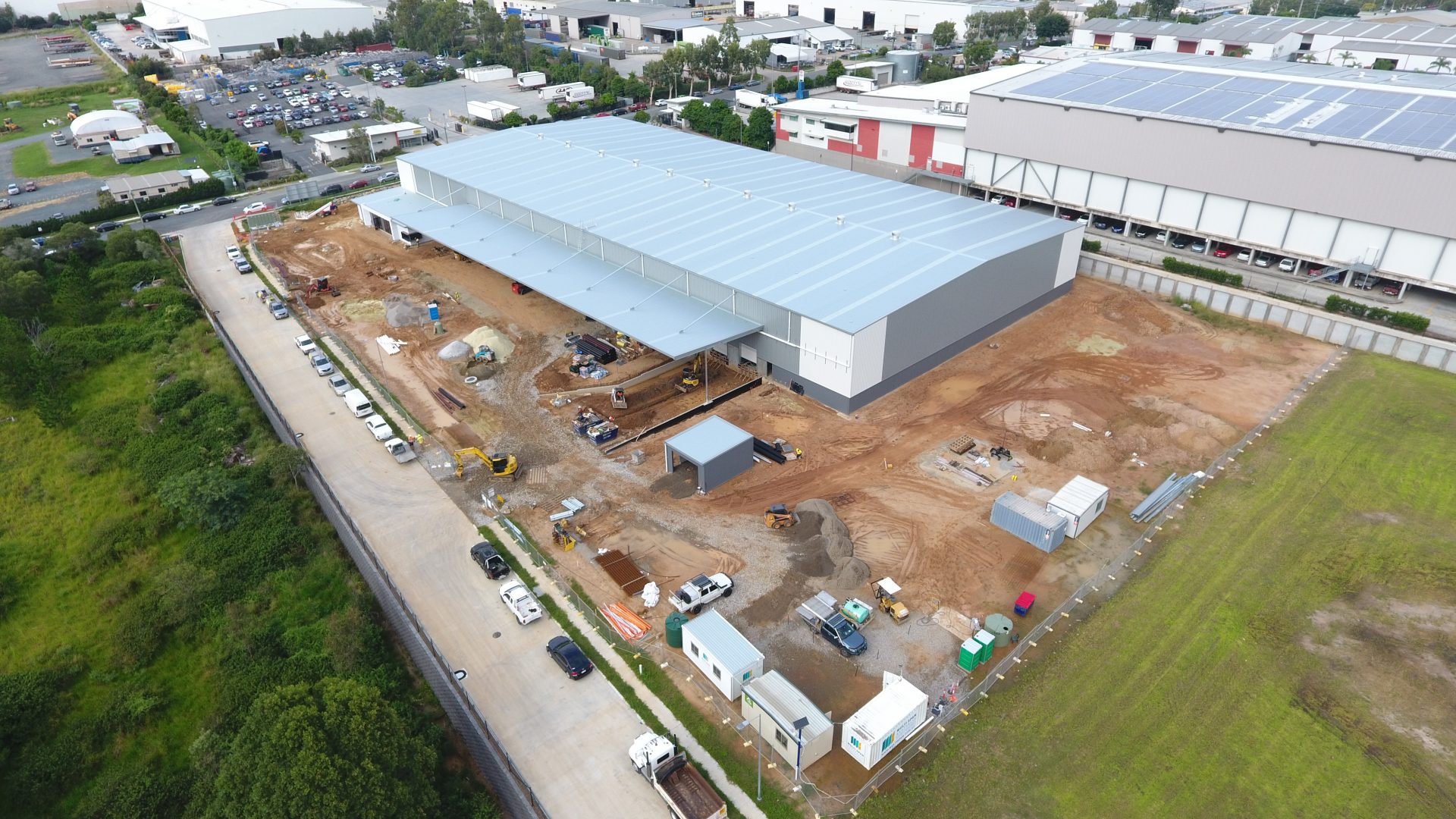 YHI Warehouse Progress - Multi Span Australia Group Pty Ltd.